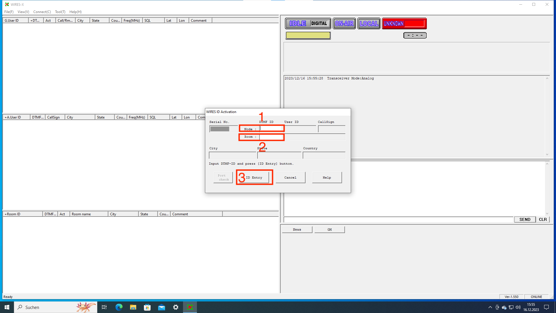 Wires-X Nodes am PC einrichten - DH7MG