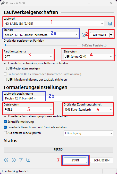 Debian bootfähig auf einem USB-Stick vorbereiten - DH7MG